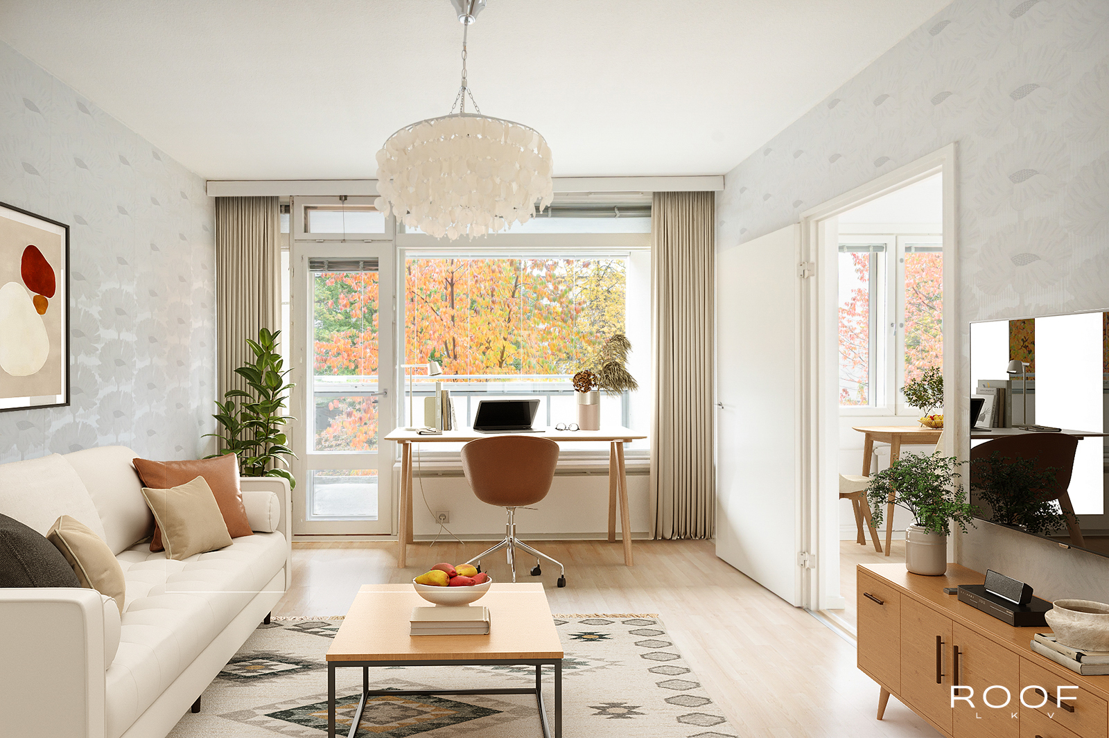 1h,k,kph, las.parveke Helsinki Yliskyläntie 7 – Roof LKV